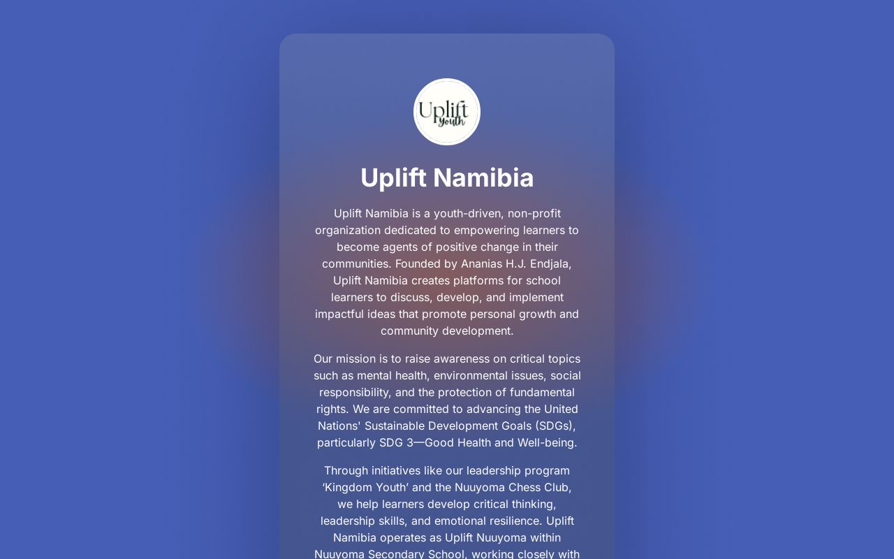 Uplift Namibia Profile
